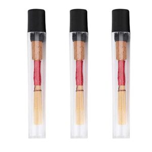 jiayouy 3pcs oboe reeds medium soft oboe reed with plastic storage case/tube woodwind instrument accessories red