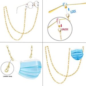 Eyeglass Chains Face Mask Chain Paperclip Link Chain Necklace Sunglasses Reading Glasses Retainer for Women