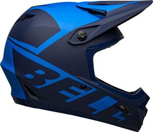 bell transfer adult full face bike helmet - matte blue/dark blue (2023), large (57-59 cm)