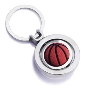 yqimyim 3d rotating basketball key chain keyring creative gifts accessories