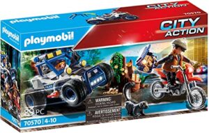 playmobil police off-road car with jewel thief