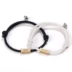 orfan attract couples bracelets custom couple bracelet for him and her set promise rope braided bracelet set for couples