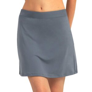 pcgaga pleated tennis skirt for women women's high waisted golf skirt with inner shorts pockets golf skirts grey