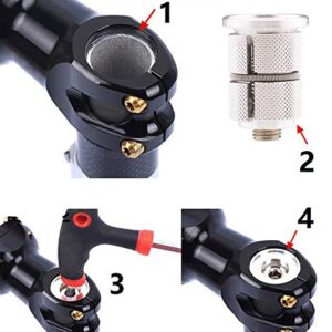 Free-fly Bike Stem Headset Top Cap,Aluminum Alloy Bicycle Headset Top Cap Bike Fork Expander Bung Plug (Gold)