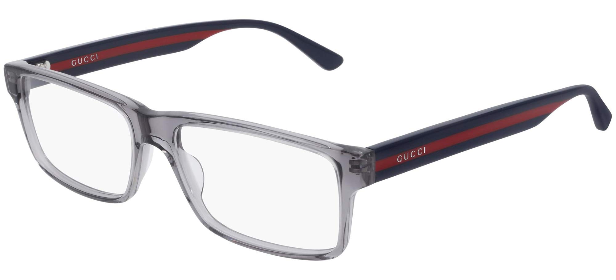 Gucci Web GG0752O 003 Eyeglasses Men's Grey/Blue Full Rim Optical Frame 56mm