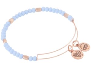 alex and ani periwinkle siren bead bracelet rafaelian antique rose/blue one size