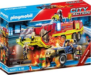 playmobil fire engine with truck