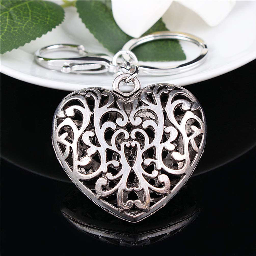 YQIMYIM Beautiful Hollow Heart Charm Key Chain Purse Pendant Handbag Decoration Lady Gift