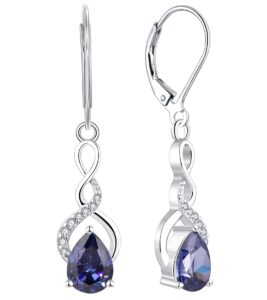 yl dangle drop earrings 925 sterling silver infinity leverback earrings created tanzanite jewelry gifts for women