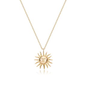 valloey rover vintage coin necklace for women gold sun pendant necklace 14k gold plated roman sun coin pendant necklace