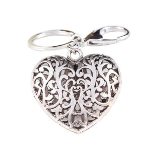 yqimyim beautiful hollow heart charm key chain purse pendant handbag decoration lady gift