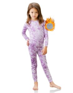 tinfl by vaenait girls thermal underwear soft long john set heatwarm aurora purple xs