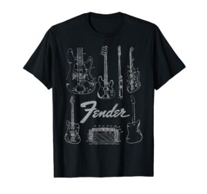 fender guitars & amp logo t-shirt