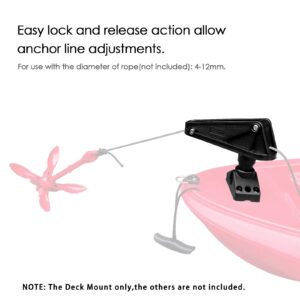 LIXADA Anchor Lock Kayak Anchor Lock Boat Anchor Lock with Release System Side Deck Mount for Kayaks Canoe Small Boat Fishing