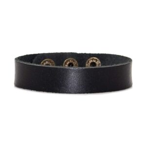 mgutillart punk vintage alloy buckle wristband leather cuff bracelet(black)