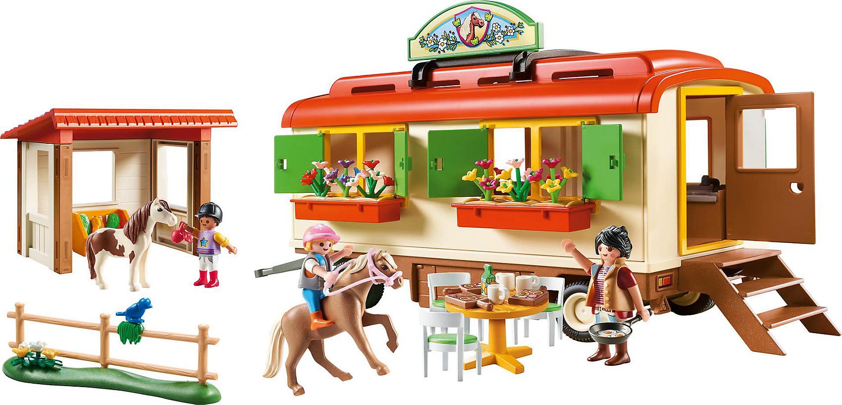 Playmobil Pony Shelter with Mobile Home