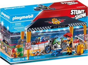 playmobil stunt show service tent