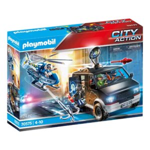 playmobil helicopter pursuit with runaway van