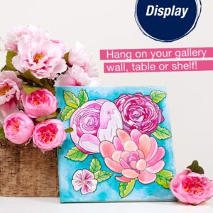 Faber-Castell Paint by Number Watercolor Bold Floral - Adult Paint by Number Kit on Canvas - DIY Flower Painting