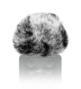 blucoil outdoor microphone furry windscreen muff - mic fur cover compatible with zoom h1n, h2n, h5, h6, h8, and q2n-4k audio/video recorders