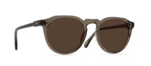 raen Ð remmy Ð unisex retro round sunglasses uv protection - ghost/vibrant brown polarized lens (size 52 mm)