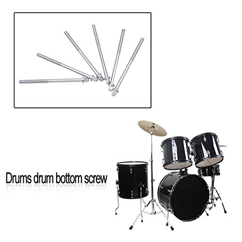 Jiayouy 90mm Bass Drum Tension Rods with Washers Drum Set Mounting Hardware 20/Pack