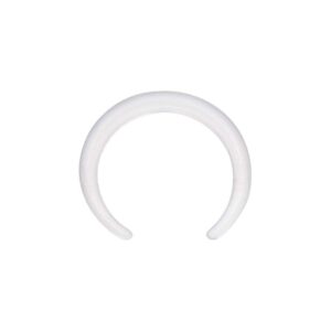 14-16ga soft touch bioflex flexible septum pincher ring retainer (clear, 16ga (1.2mm))