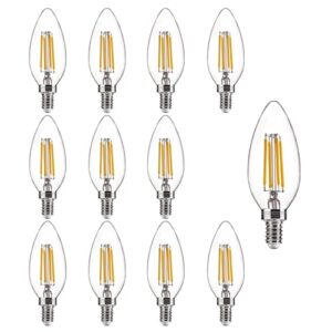 alampever chandelier light bulbs,e12 candelabra bulb 60 watt,e12 led bulb 2700k soft white,candle light bulbs 12 pack