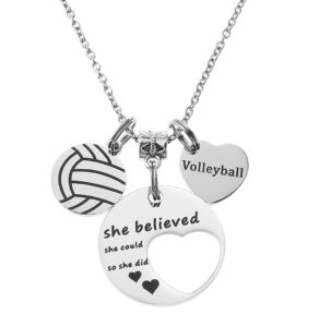 fyxyz volleyball gifts volleyball necklace for women team sport necklace