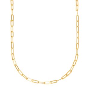 silpada 'golden paperclip' chain necklace in 14k gold plated sterling silver