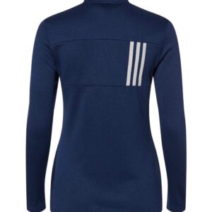 Adidas - Women's 3-Stripes Double Knit Full-Zip - A483 - L - Team Navy Blue/ Grey Two