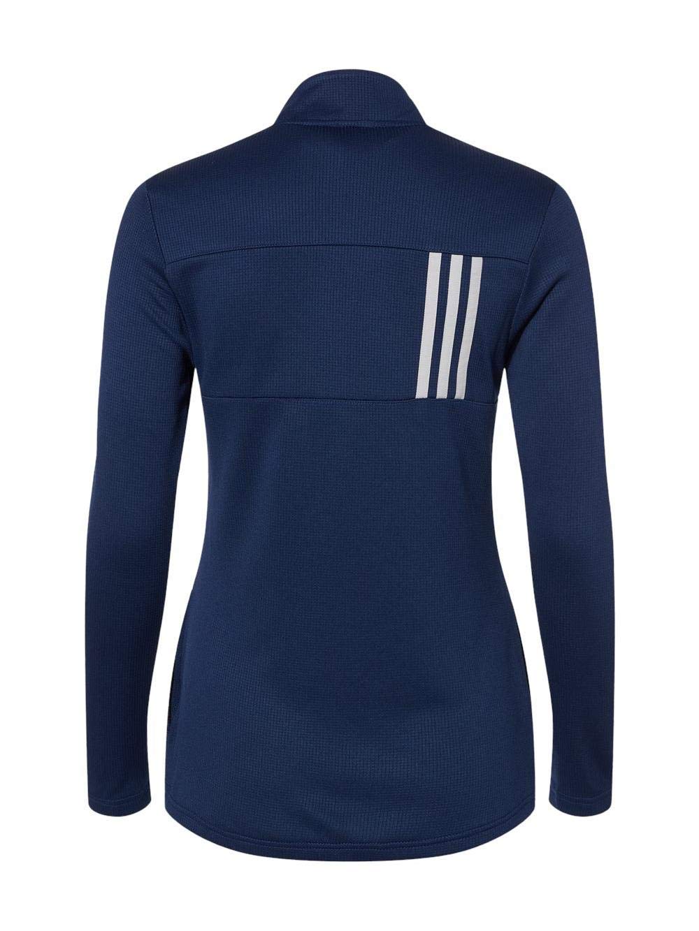 Adidas - Women's 3-Stripes Double Knit Full-Zip - A483 - L - Team Navy Blue/ Grey Two