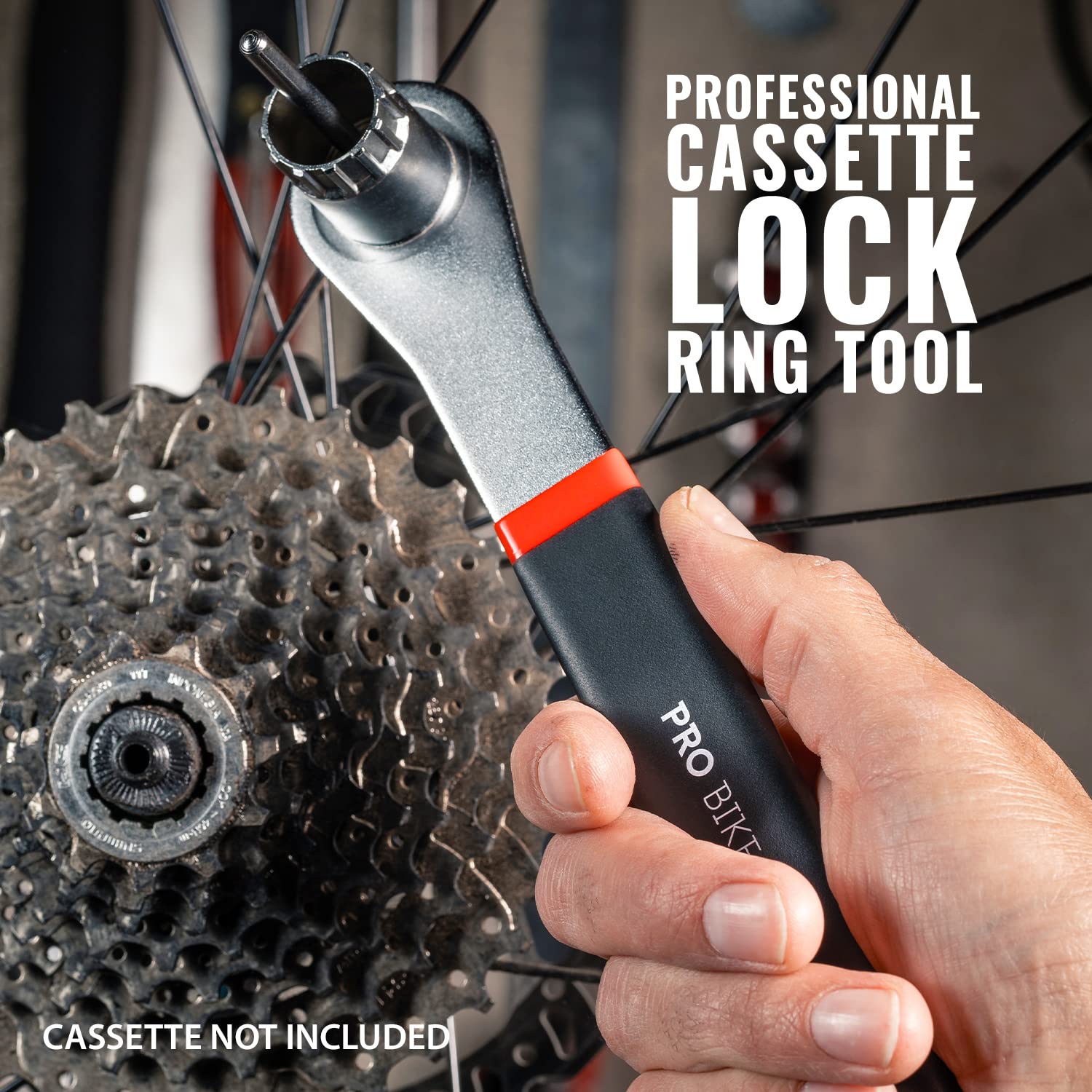 PRO BIKE TOOL Cassette Lock Ring Tool for Shimano & SRAM Cassettes for Bicycle Repair & Maintenance – for Road or Mountain Bikes - Bike Cassette Removal Tool