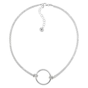 Silpada 'Karma Central' Choker Pendant Necklace in Sterling Silver, 14" + 2"