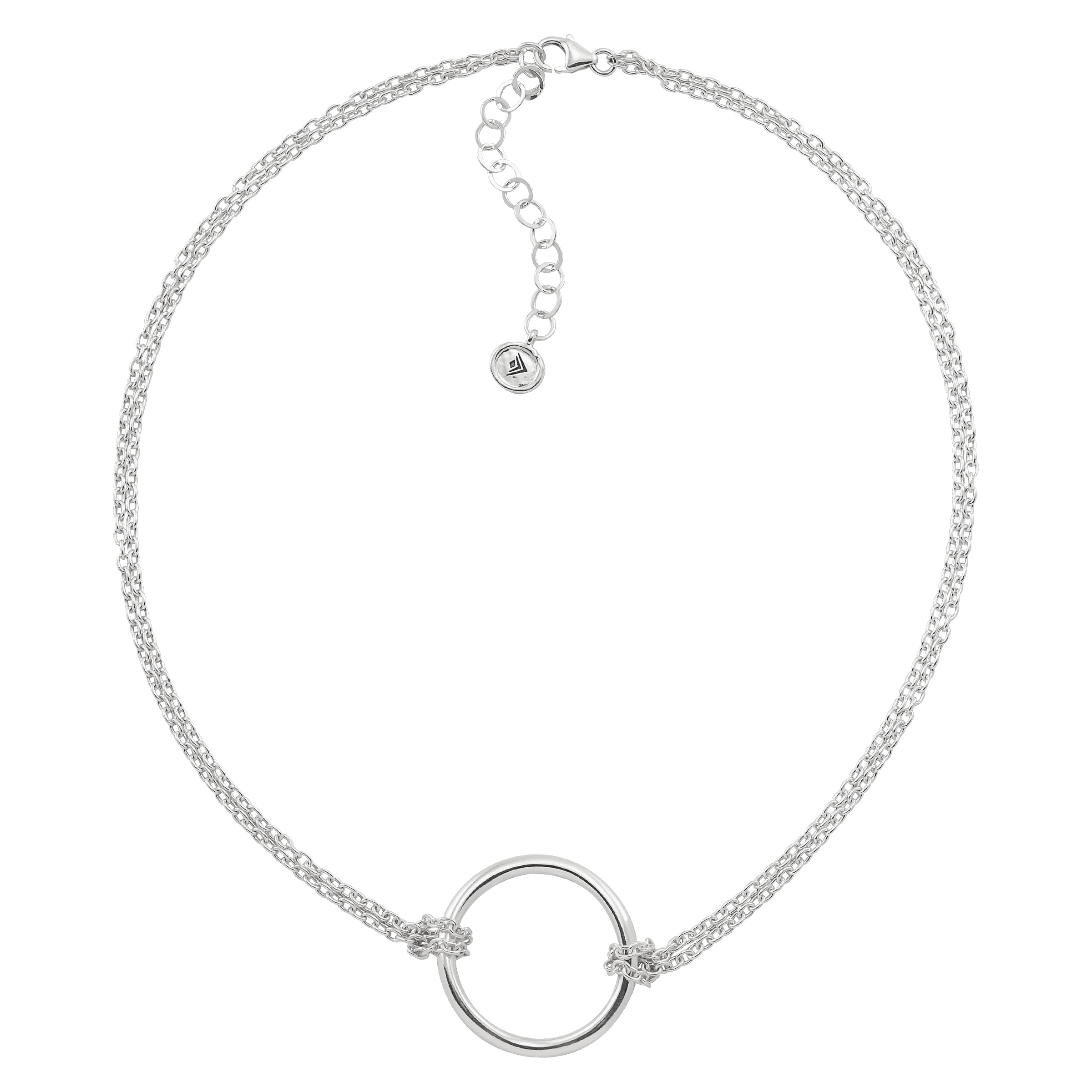 Silpada 'Karma Central' Choker Pendant Necklace in Sterling Silver, 14" + 2"