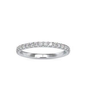 certified half eternity band ring studded with 0.4 ct natural diamonds in 18k white gold/yellow gold/rose gold wedding band ring for women on her wedding ceremony (color-ij, clarity-si)