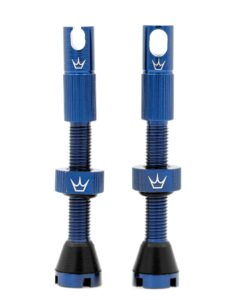 peaty's x chris king (mk2) tubeless valves, 42mm, navy