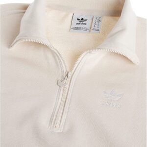 adidas Originals Women's Adicolor Classics Half-Zip Sweatshirt (Medium, Wonder White)