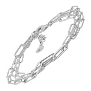 silpada 'graffetta' chain bracelet in sterling silver, 7" + 1"