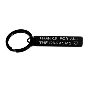 shiqiao spl couples gifts keychain gift for boyfriend girlfriend valentine's day christmas gifts for husband wife thanks for all the orgasms keyring black