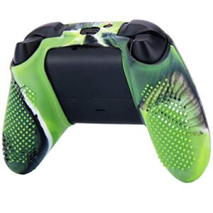 YoRHa Silicone Cover Skin Case for Xbox Series X/S Controller x 1(Camouflage Green) with Thumb Grips x 10