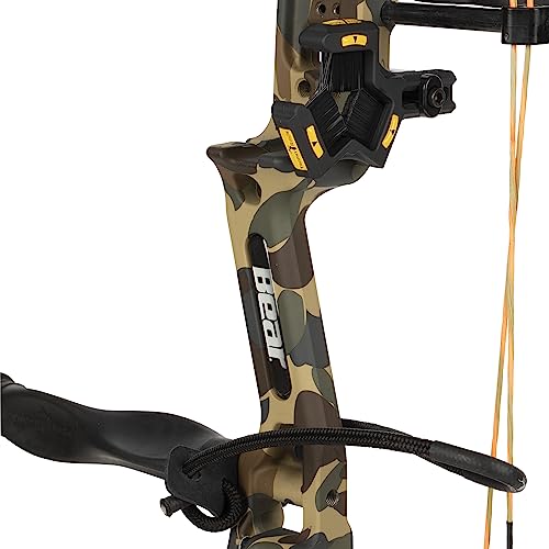 Bear Archery Legit Compound Bow, Right Hand, 14"-30" Draw Length, 10-70 lbs Draw Weight, Fred Bear