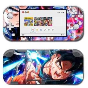 alvhntr dragon ball vinyl skin decal stickers for nintendo switch lite, anime protector wrap cover protective faceplate full set console joy-con dock (dragon ball 215)