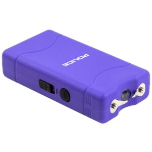 POLICE 800 Mini Stun Gun with LED Flashlight, Purple