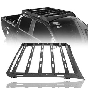 hooke road f150 roof rack top cargo carrier luggage basket for ford raptor & f-150 super crew 2009 2010 2011 2012 2013 2014 pickup truck