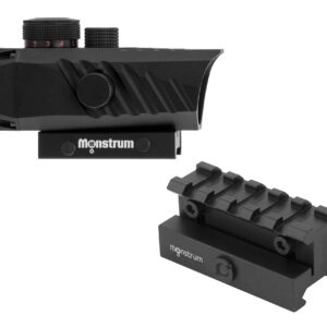 Monstrum P330 Marksman 3X Prism Scope | RM5-AH Adjustable Height Riser Mount with Quick Release | Bundle