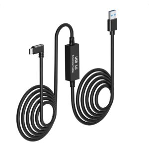 oculus link cable 16ft, dethinton oculus quest link cable with signal booster, streaming vr game & fast charging usb c 3.0 cable compatible for quest 2 or oculus quest headset to a gaming pc