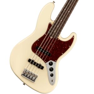 fender american professional ii 5-string jazz bass, olympic white, rosewood fingerboard