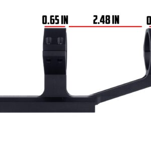 Monstrum 3-9x32 AO Rifle Scope with Illuminated Range Finder Reticle and Parallax Adjustment | ZR255 H-Series Offset Scope Mount | Bundle