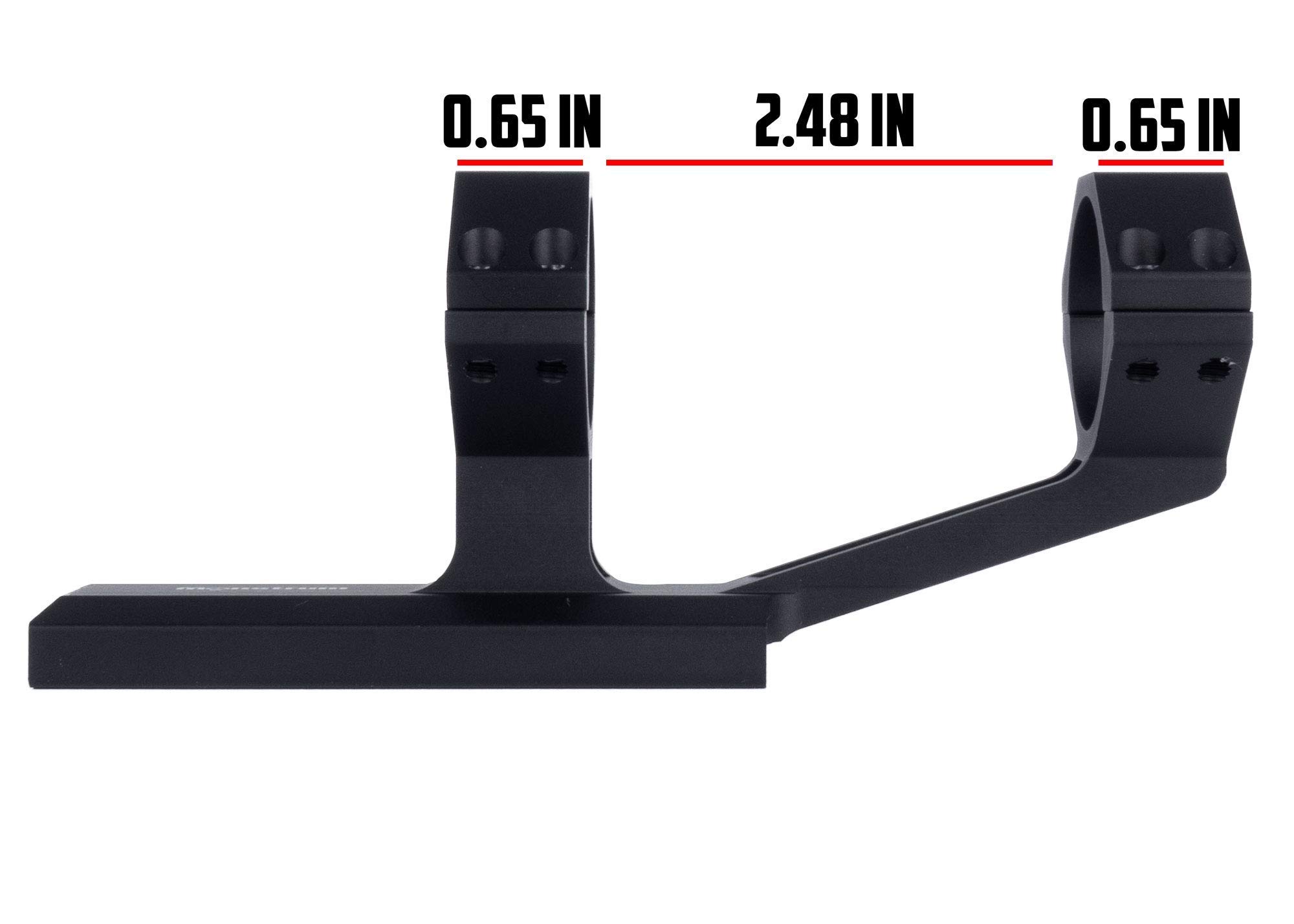 Monstrum 3-9x32 AO Rifle Scope with Illuminated Range Finder Reticle and Parallax Adjustment | ZR255 H-Series Offset Scope Mount | Bundle